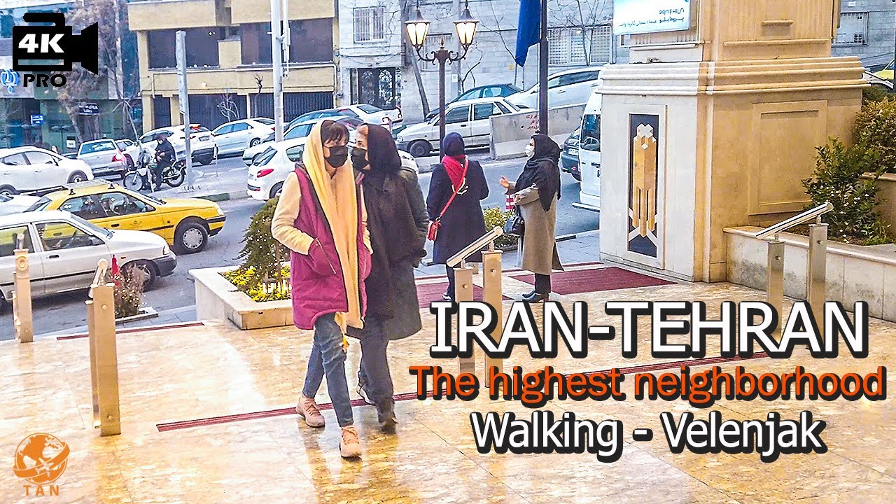 Iran Walking Tour on The Highest Neighbourhood Velenjak Street in ...