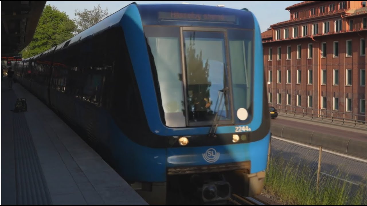 Sweden, Stockholm, subway ride from Alvik to Brommaplan - YouTube