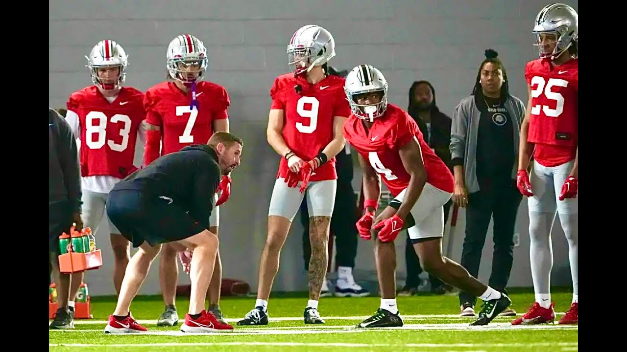 Ohio State Football: Spring Practice |Wide Recievers| - YouTube