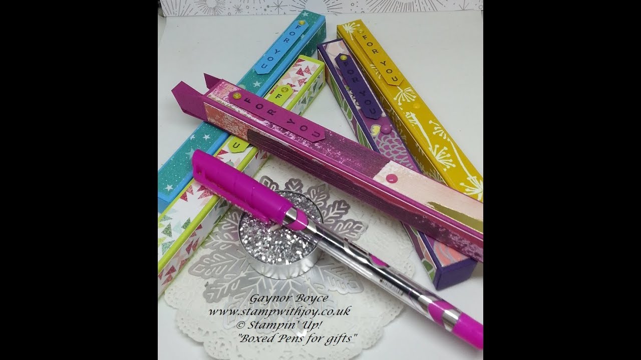 Boxed pens for craft fair or gifts Stampin' Up! - YouTube