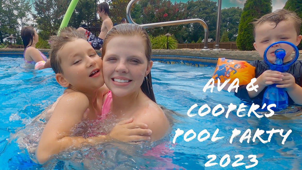 Ava and Coppers pool party 2023 - YouTube