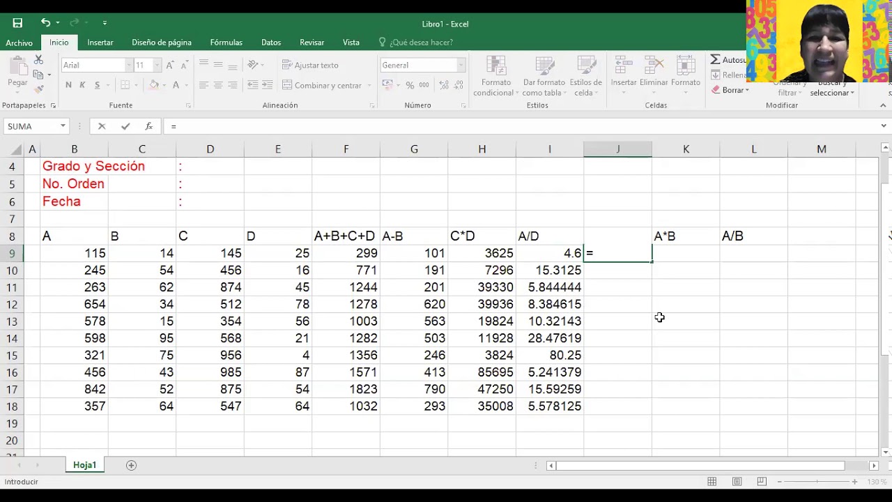 MATEMÁTICA EN EXCEL - YouTube
