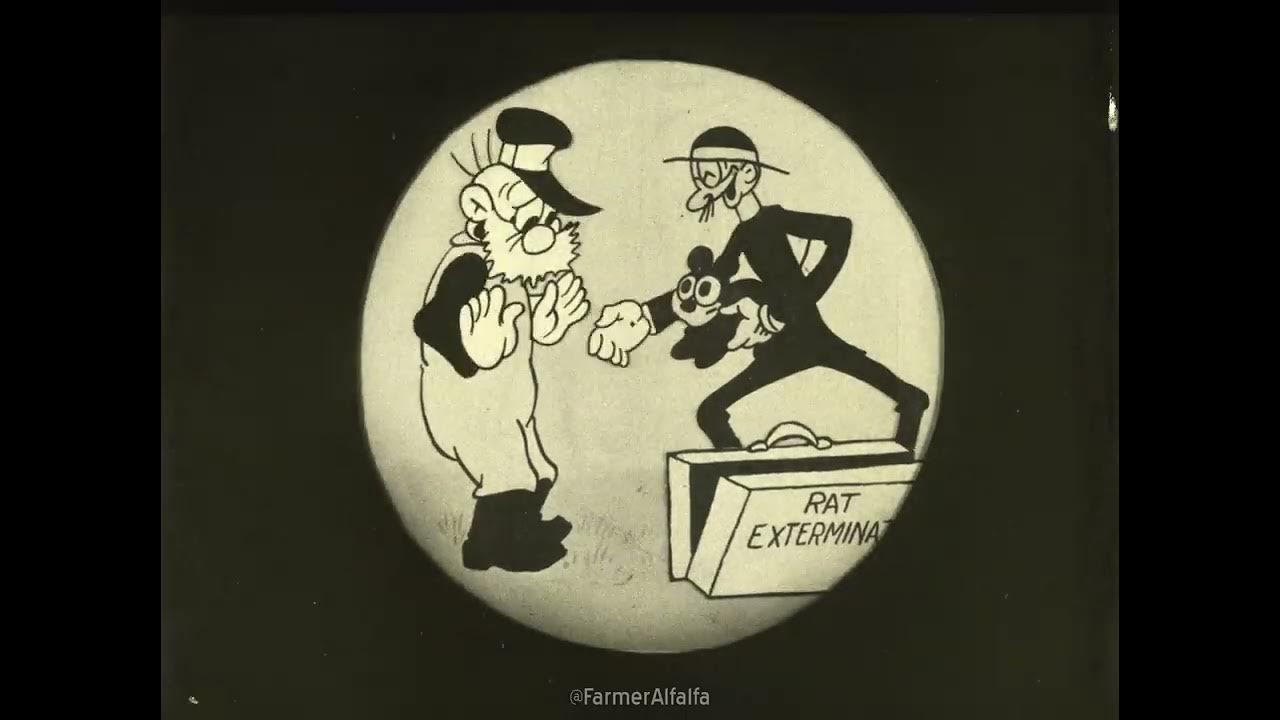 Rats In His Garret | 1927 | Aesop's Fables | Farmer Alfalfa Cartoon ...