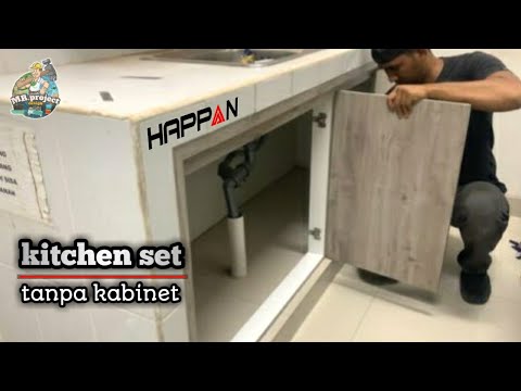 Cara membuat KITCHEN SET minimalis || kitchen set tanpa kabinet dalam ...