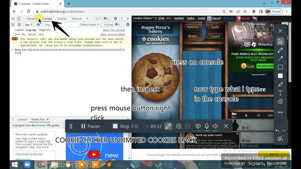 How to hack cookie clicker - YouTube