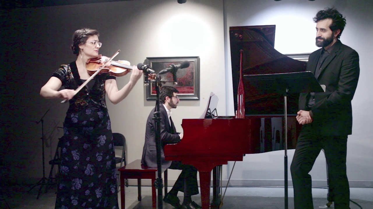 Toujours Pour la Première Fois, for tenor, violin and piano. Composed ...