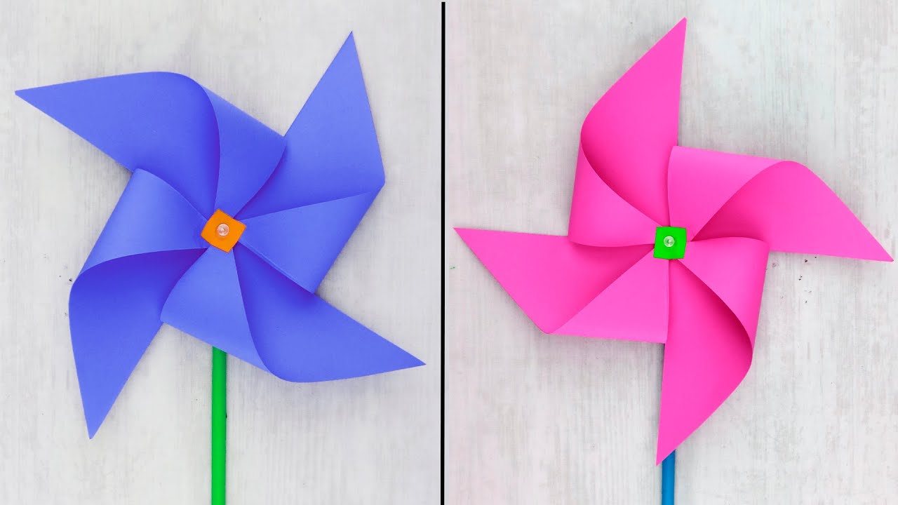 Origami spinner made of paper is easy and simple - YouTube