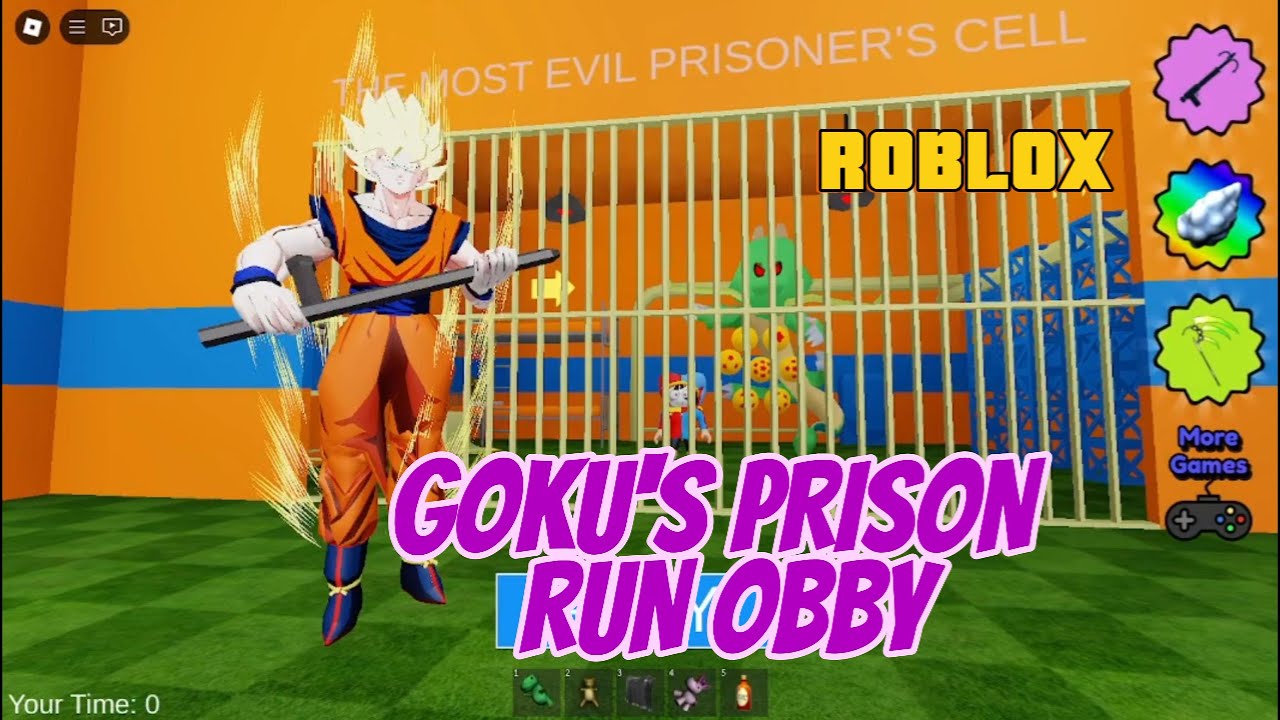 GOKU'S PRISON RUN OBBY 😱 Roblox - YouTube