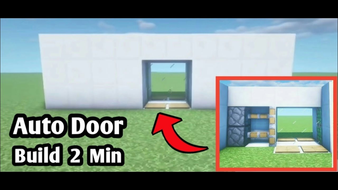 Minecraft : How to build a Automatic Door Tutorial - YouTube