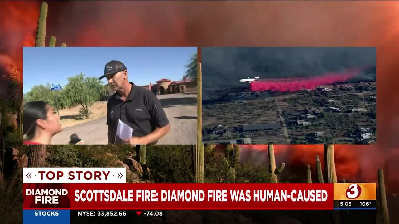 Diamond Fire in Scottsdale is human-caused, firefighters say - YouTube