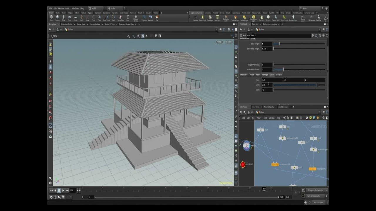 Houdini Procedural Building (WIP) - YouTube