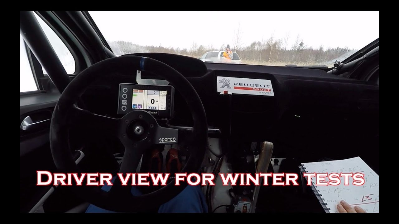 Driver view for winter tests - YouTube
