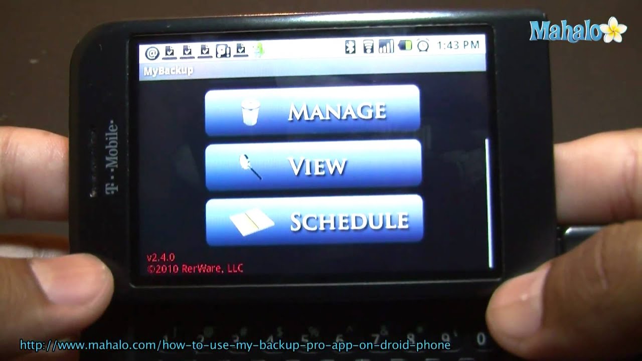How to Use My Backup Pro App on Droid Phone - YouTube
