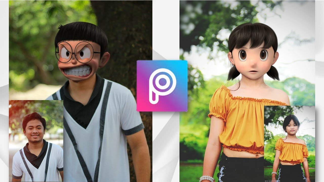 How to Apply Doraemon Cast 3D Head | Picsart Tutorial | Edit Like a Pro ...