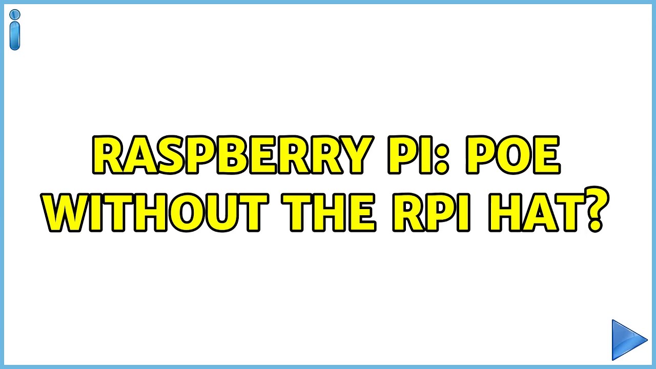 Raspberry Pi: POE without the Rpi Hat? - YouTube