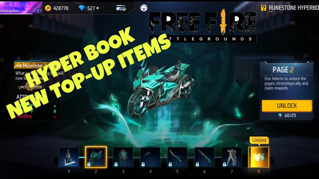 FREE FIRE NEW HYPER BOOK TOP-UP EVENT || @GamingWorldAnshuman || Garena ...