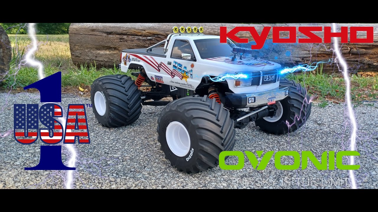 Kyosho USA 1 Monster Truck 1st Bash - YouTube