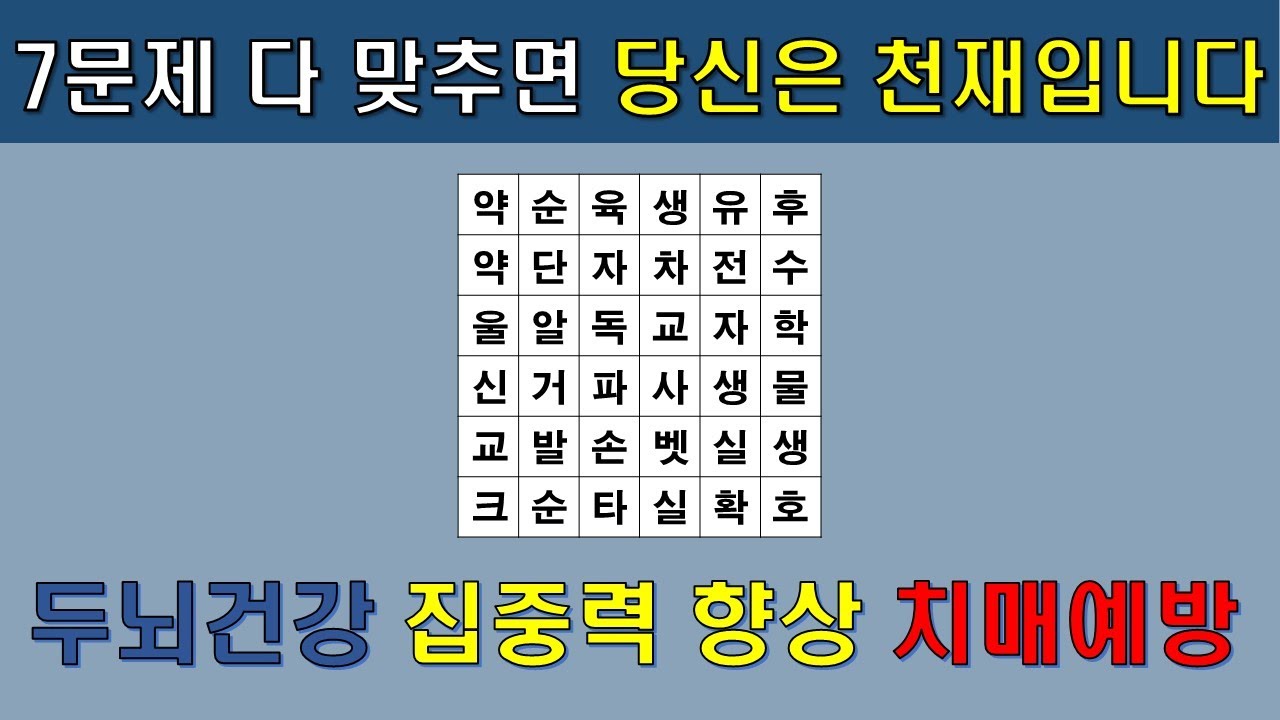 매일하는 두뇌운동 숨은단어찾기 단어찾기 숫자찾기 틀린그림찾기 그림찾기치매예방건망증개선두뇌건강뇌운동치매테스트