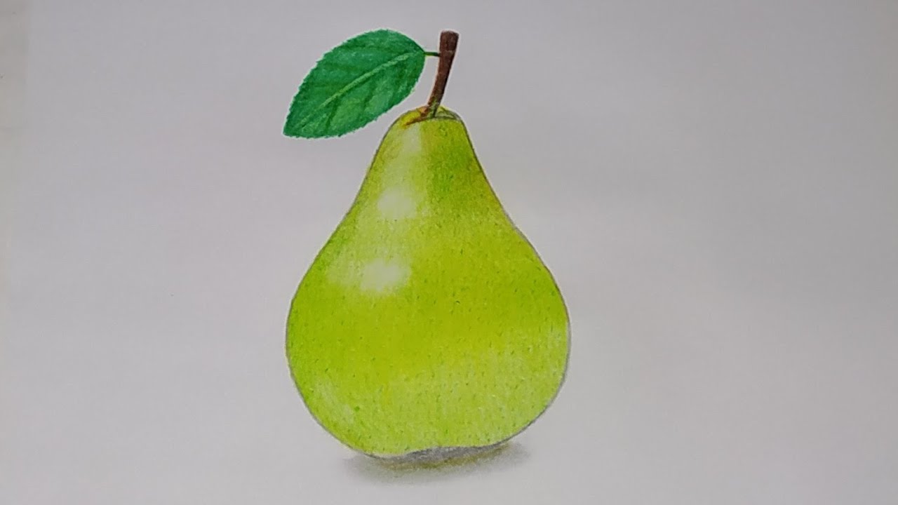 Rəsm - Armud Necə Çəkilir - How to Draw Pear - YouTube
