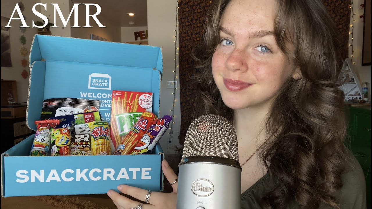 ASMR Eating a Box filled with RANDOM SNACKS - YouTube