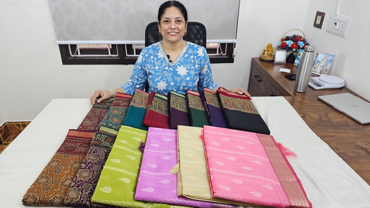 Chanderi silk cotton | Manjari Raw silk | shop at Madrassarees.com ...