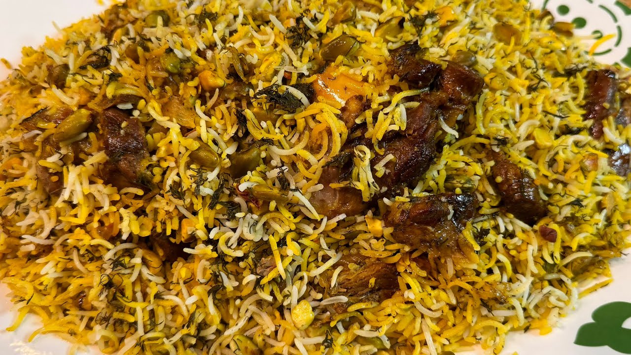 Pistachio Rice (Pesteh Polow) - Cooking with Yousef - YouTube