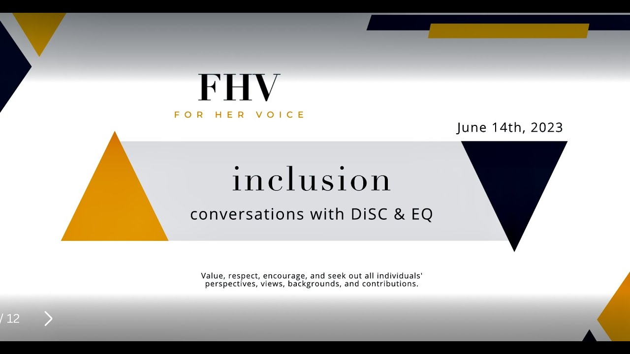 DC PLDE - Inclusion: using DISC & EQ to lead Conversations on Change ...
