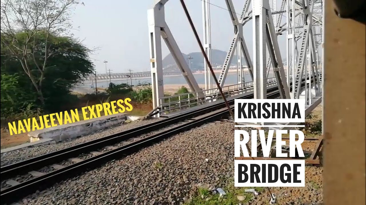 PARALLEL RUNNING NAVJEEVAN EXPRESS AND GOODS TRAIN WAG7 IN KRISHNA ...
