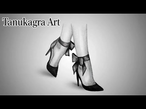 How to Draw Girl Legs with High Heels | Realistic Pencil Sketch Tutorial | Tanukagra Art