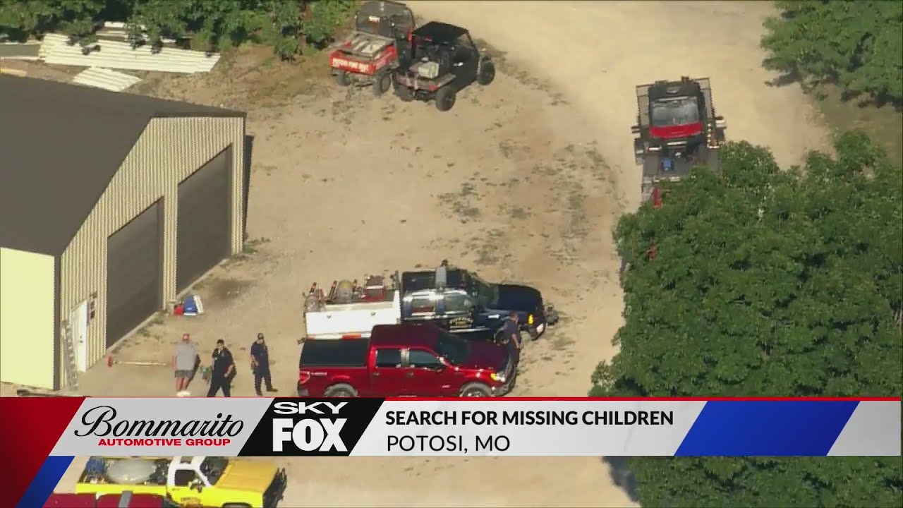 First responders search for missing children near Potosi - YouTube