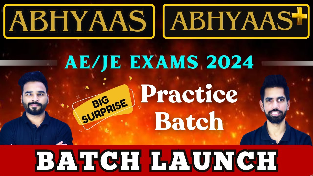 Abhyaas & Abhyaas+ Batch Launch For All AE/JE Exam 2024 | Christmas Gift For You All | Big ...