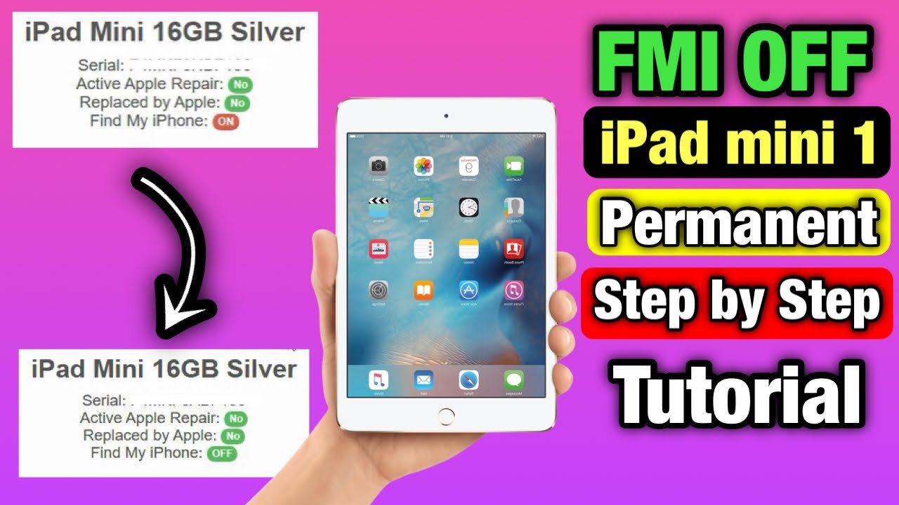 iPad mini 1 Free Turn off Find My iPhone permanently - YouTube