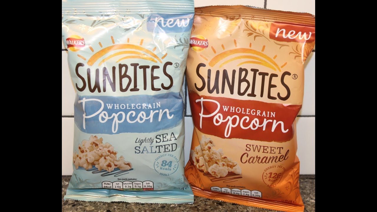 Walkers Sunbites Wholegrain Popcorn: Lightly Sea Salted and Sweet ...