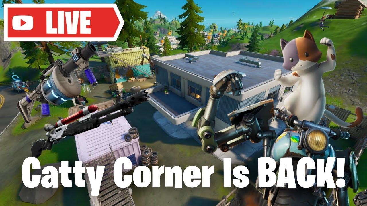 Catty Corner Fortnite Update! | LIVE 🔴 - YouTube