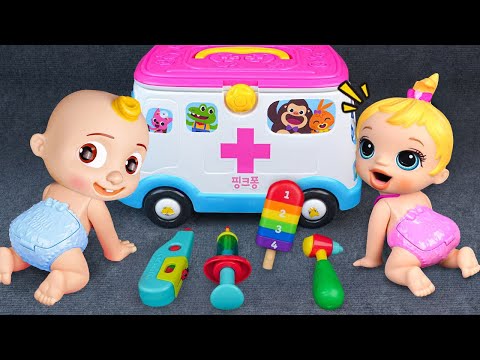 15 Minutes Satisfying Unboxing Pinkfong Doctor Toys, Ambulance Playset ASMR | Review Toys