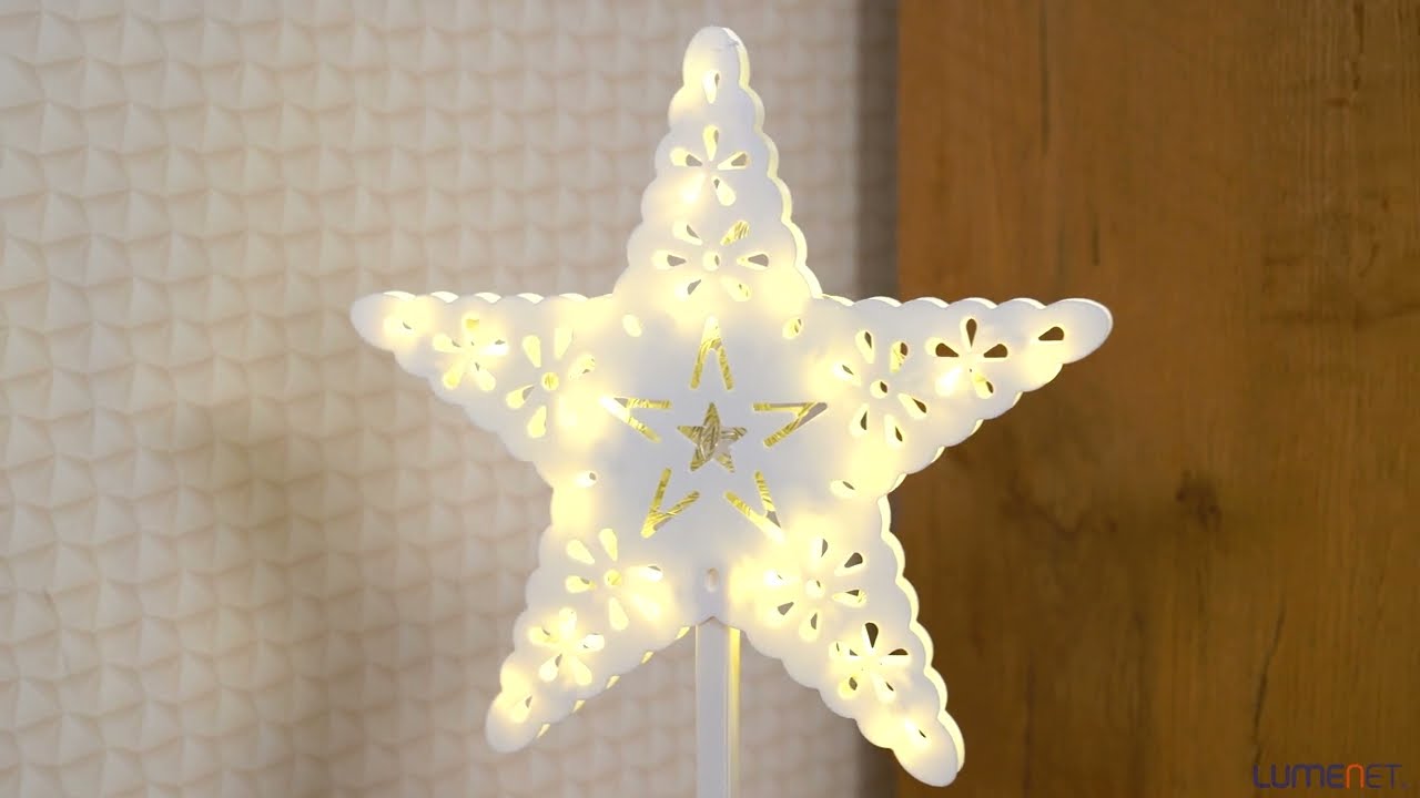 Star-shaped Table Decoration, 20 LEDs - YouTube