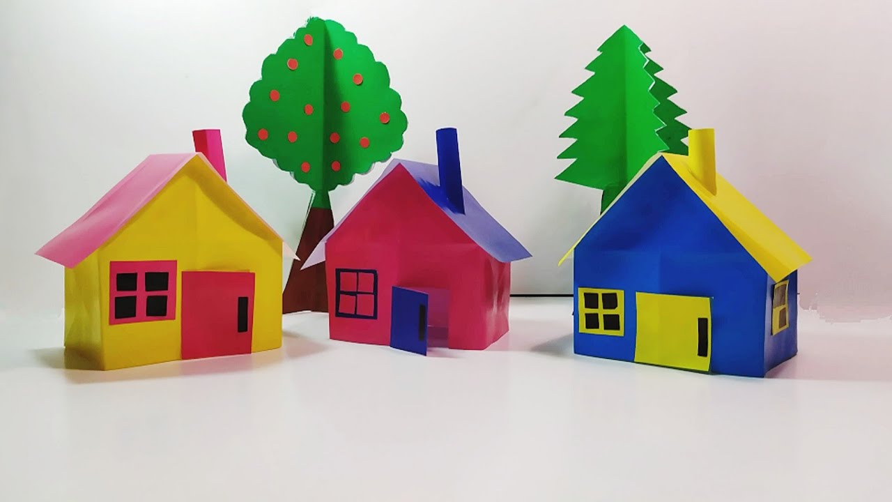 Cara Membuat Rumah dari Kertas | Paper House - Easy School Projects ...