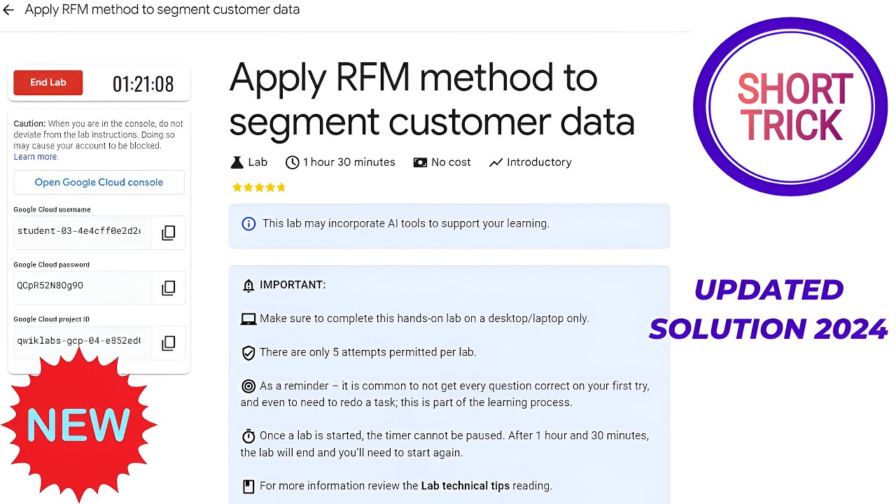 Apply RFM method to segment customer data || 2024 || #qwiklabs # ...