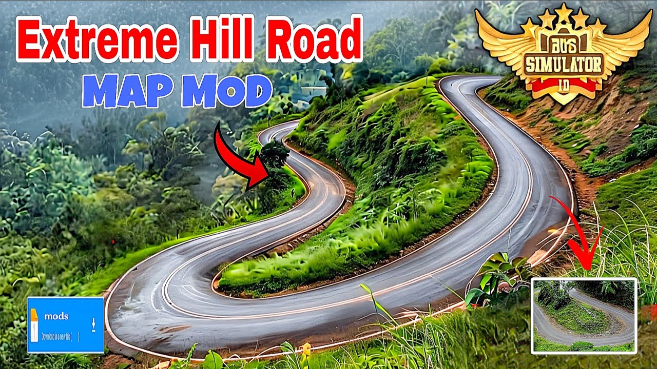 Map Mod Bussid 4.4 - Extreme Hill Road Map Mod For Bus Simulator ...