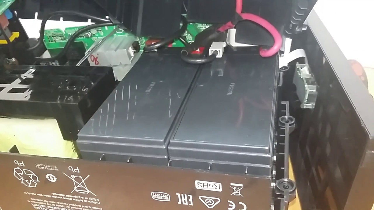 APC BACK-UPS BX1400UI замена батарии, ремонт (opening вскрытие, battery ...
