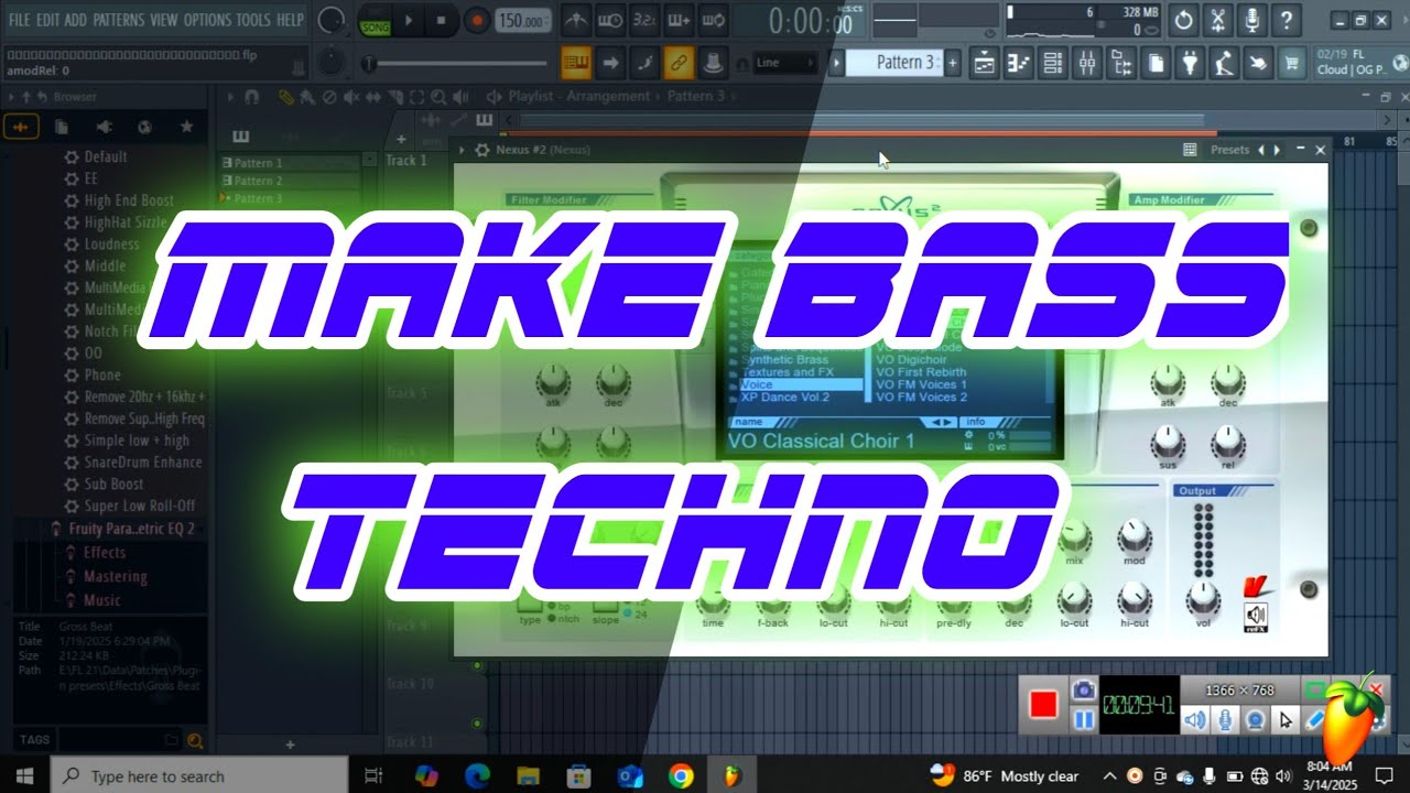 How To Make Bass Techno // Style Bass Techno Remix × fl Studio 2025 ...