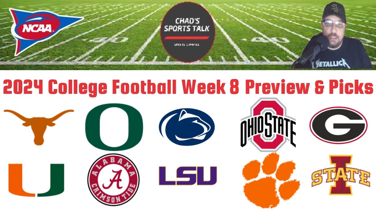 Ten 2024 College Football Week 8 Matchups & Picks - YouTube