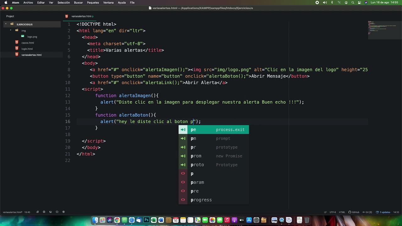 Respuesta A La Consulta De Como Crear Una Alerta Al Presionar Una Imagen Con Javascript Youtube