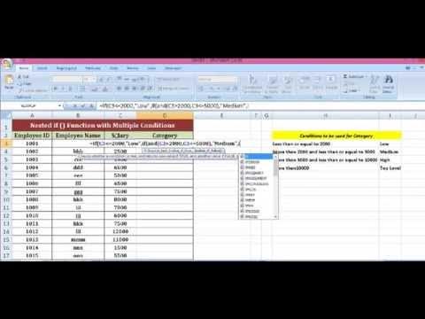 Nested If Function in Excel : How to write If Function with multiple ...