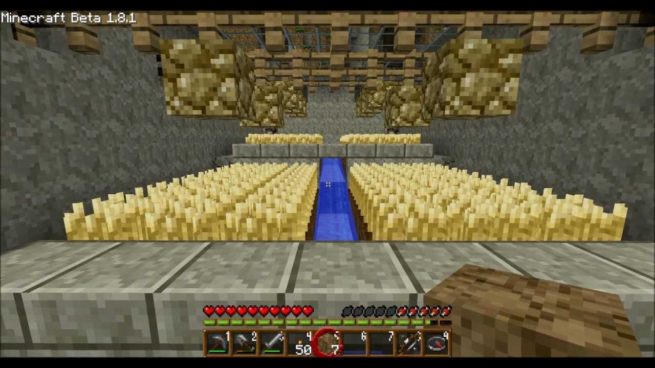 Minecraft, automatic wheat farm, automatische Getreidefarm - YouTube