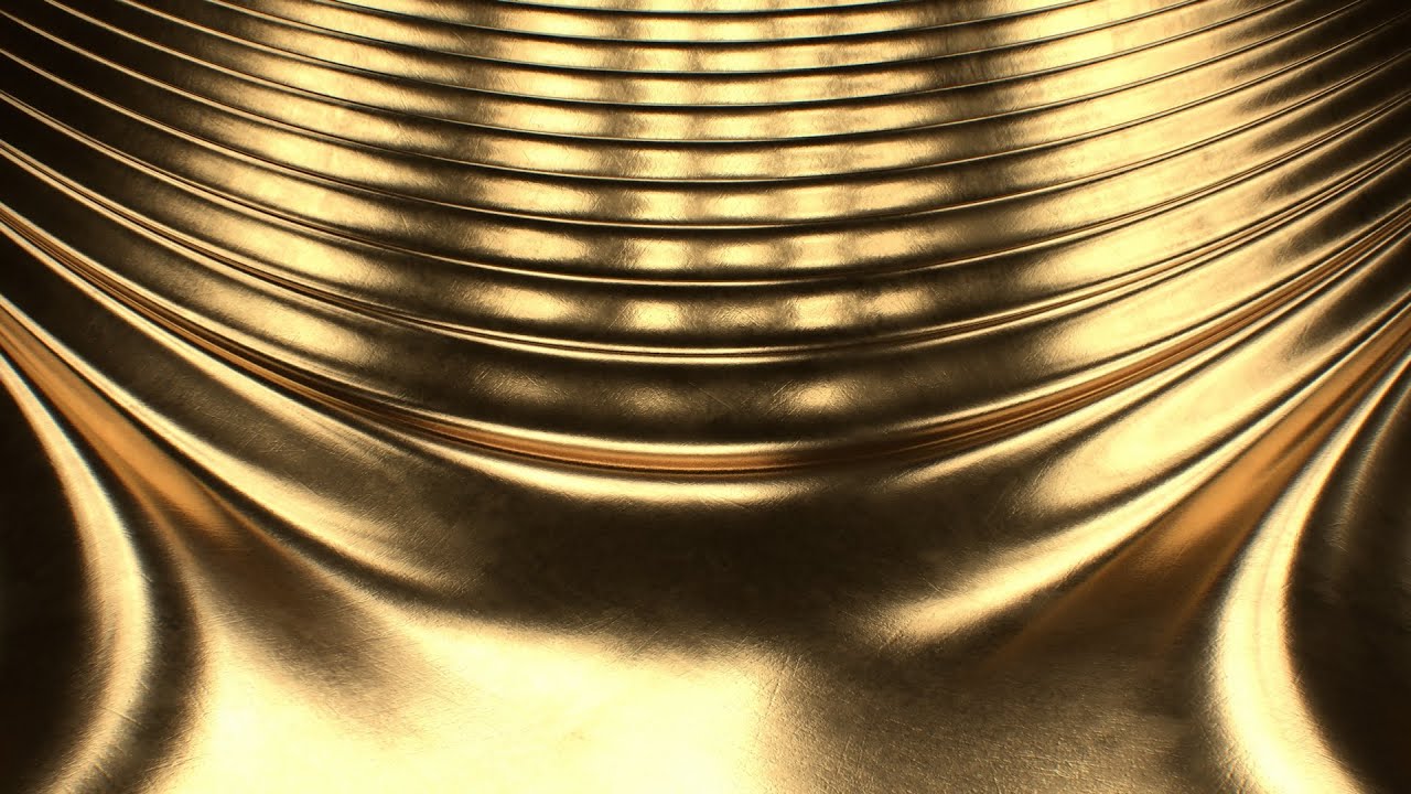 Beautiful Shiny Gold Liquid Abstract Metallic Fluid Waves Flowing 4K ...