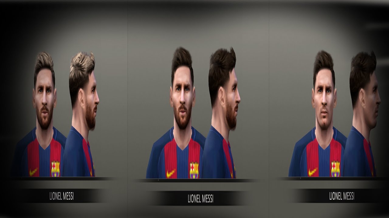 Descargar Nuevas Faces Y Hairs Para Messi 2017 Para Pes 6. - YouTube
