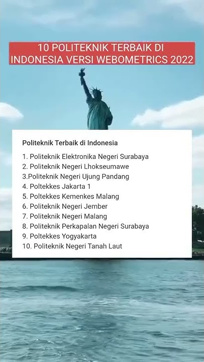 10 Politeknik Terbaik di Indonesia Versi Webometrics 2022 - YouTube