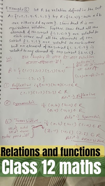 Class 12th Maths Chapter 1| Example 6| Chapter 1: Relations & Functions | NCERT - YouTube