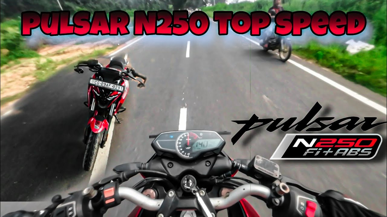 Pulsar N250 top speed // n250 top speed test with 71 kg, n250 full ...